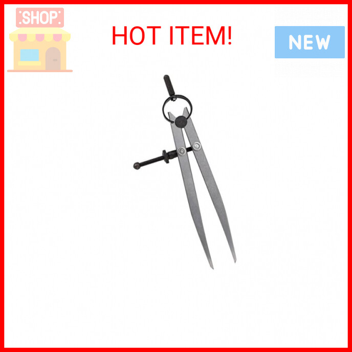 ZLKSKER 6 Inch Adjustable Lockable Steel Divider Wing Leather Compass ...