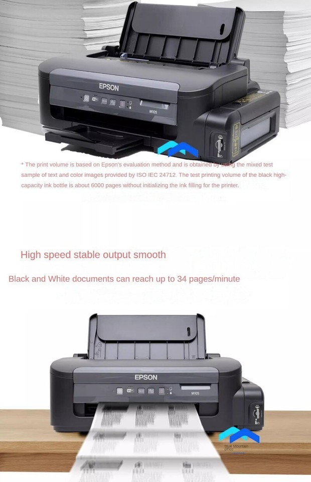 Inkwell Printer Wireless Wifi Continuous Supply Inkjet A4M101 Printer ...