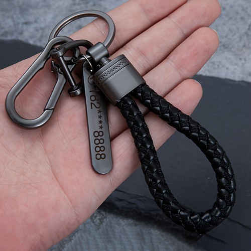 Unique Couples Metal Woven Rope Keychain Pendant High-End Alloy ...