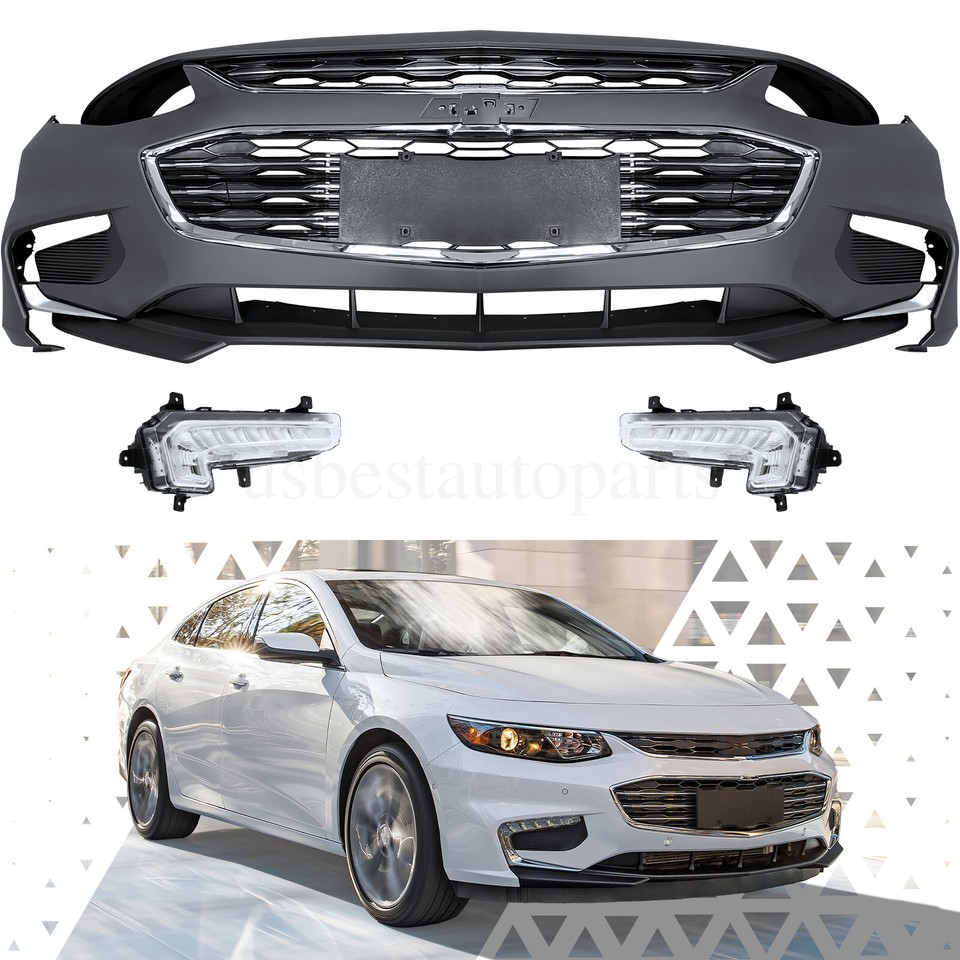 Front Bumper Cover w/ Valance Grill Grille Fog light Trim For Chevy ...