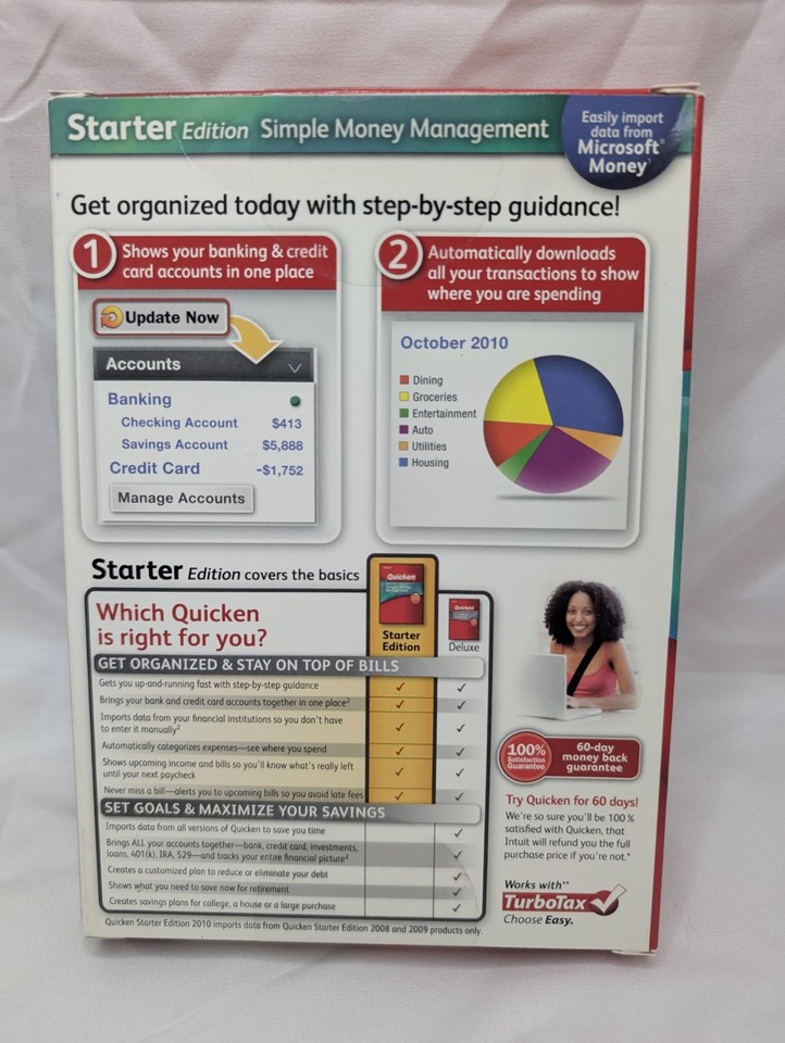 Intuit Quicken Starter Edition 2010 Retail Box for Windows XP/Vista/7 ...
