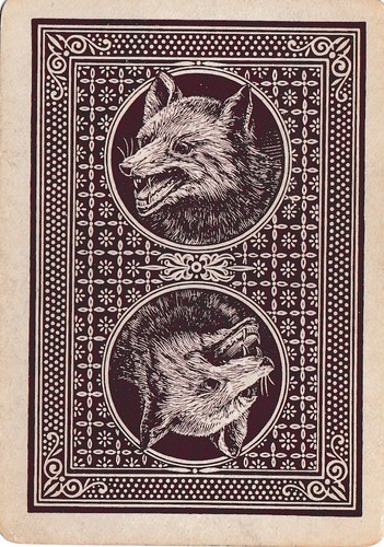 OLD WIDE - WOLF - 1 - REVERSIBLE single vintage playing cards | eBay