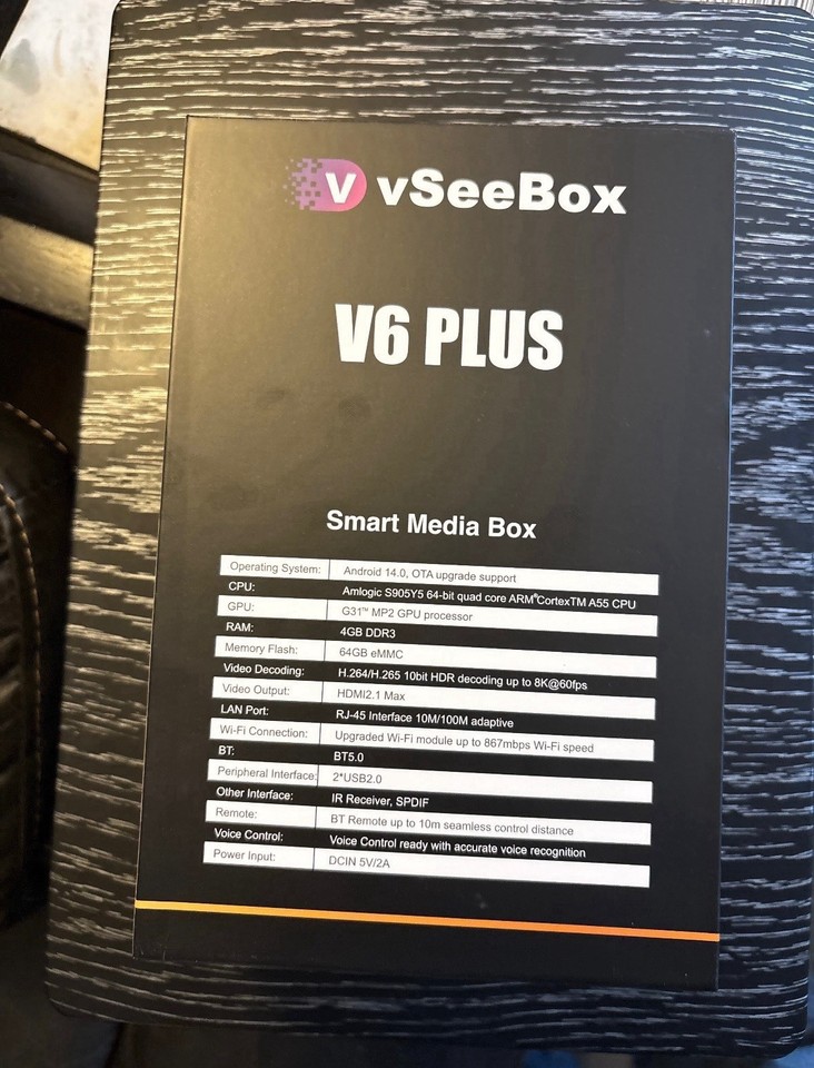 VSeeBox - V6 Plus- New In Sealed Box - One Year Warranty - Fast ...