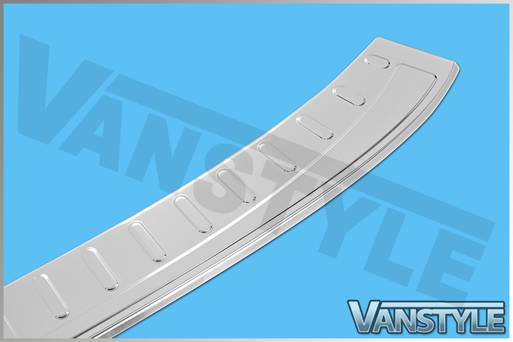 FITS FORD TRANSIT CONNECT 14>18 POLISHED S.STEEL REAR BUMPER PROTECTOR ...