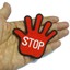 Red Hand Stop Symbol Iron On Embroidered Applique Patch w/ Red & White ...