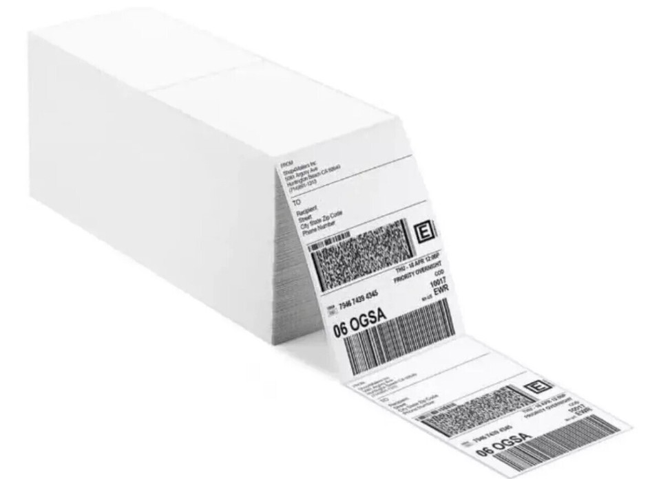 Fanfold Direct Thermal Shipping Labels 4x6 Perforated UPS CERTIFIED ...
