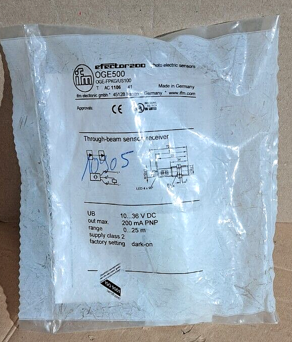 IFM OGE500 OGE-FPKG/US100 Through-beam sensor receiver 1 PCS#AD1612# | eBay