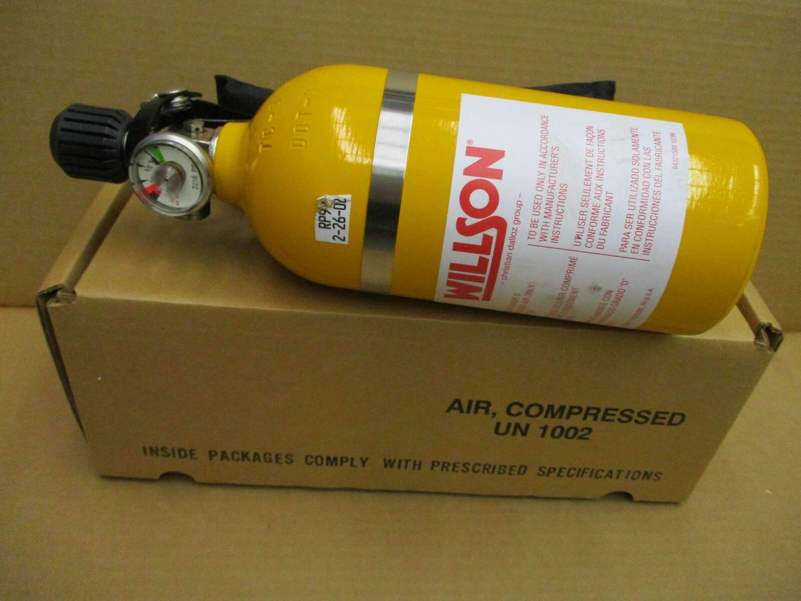New open-box Willson Air, Compressed UN 1002 TC-3ALM153 Pick-Up Only ...