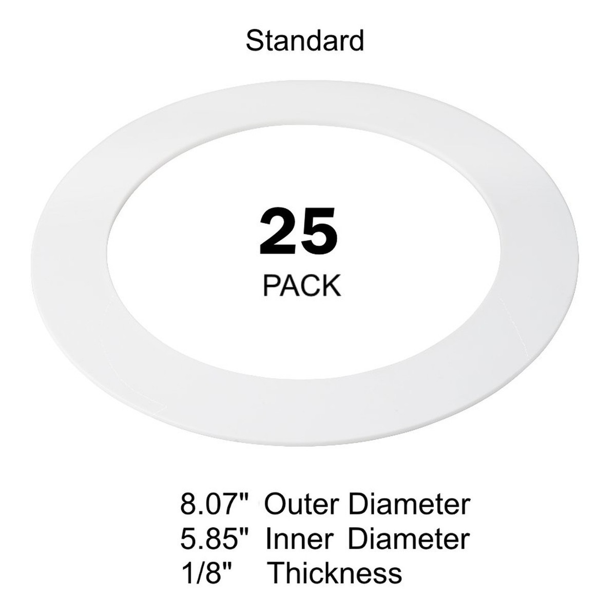 White Recessed Light Trim Rings 8
