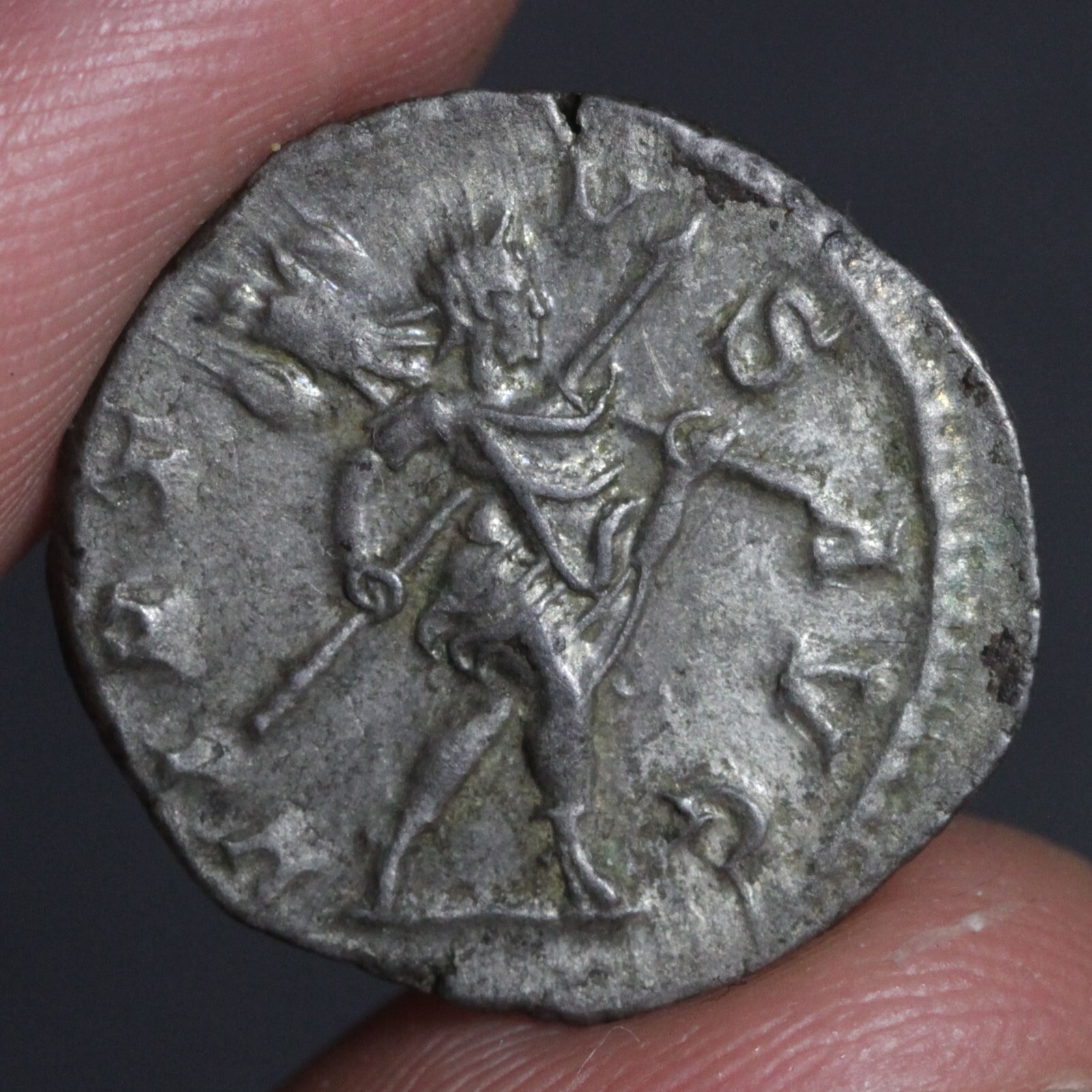 Romulus Coin Ancient Roman Empire Silver Denarius 228AD Very Fine Sev ...