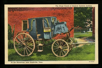 President postcard Andrew Jackson home interior Nashville, TN linen ...