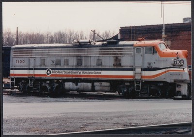 Maryland Department Transportation RR EMD NPCU diesel #7100 side photo ...
