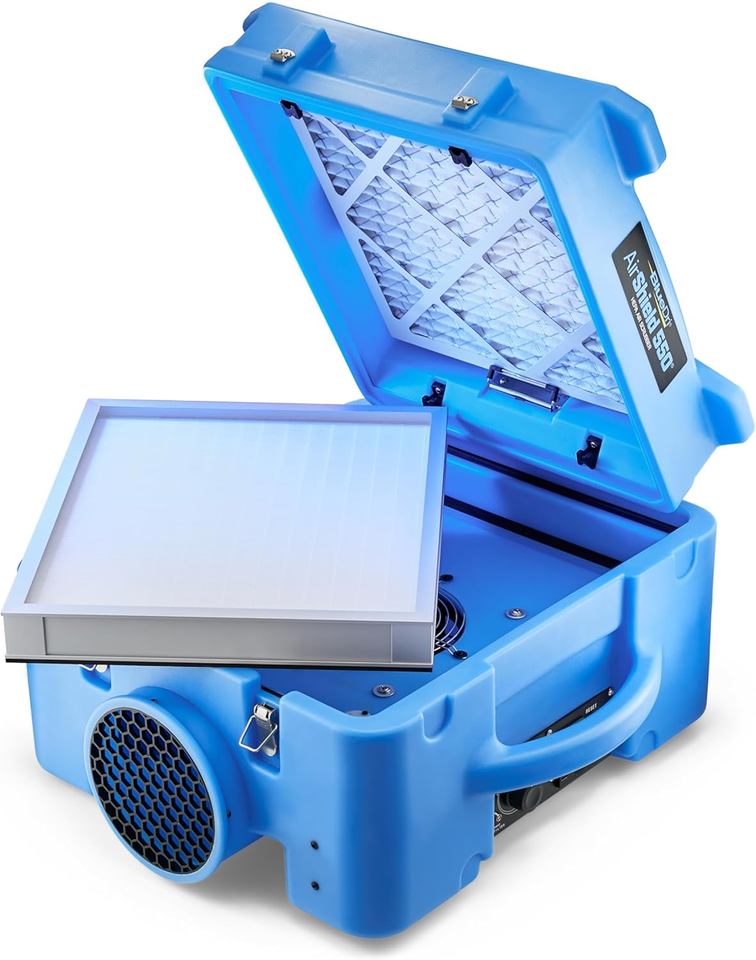 Air Shield 550 HEPA Air Scrubber for Water Damage, 1400 Sq Ft, Blue ...