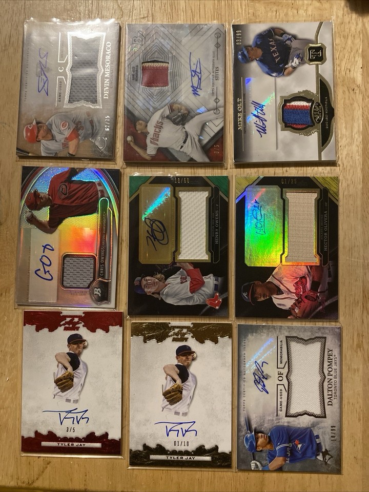 Baseball Blowout!! GAME USED JERSEY AUTO # RC LOT Every Card $5 or ...