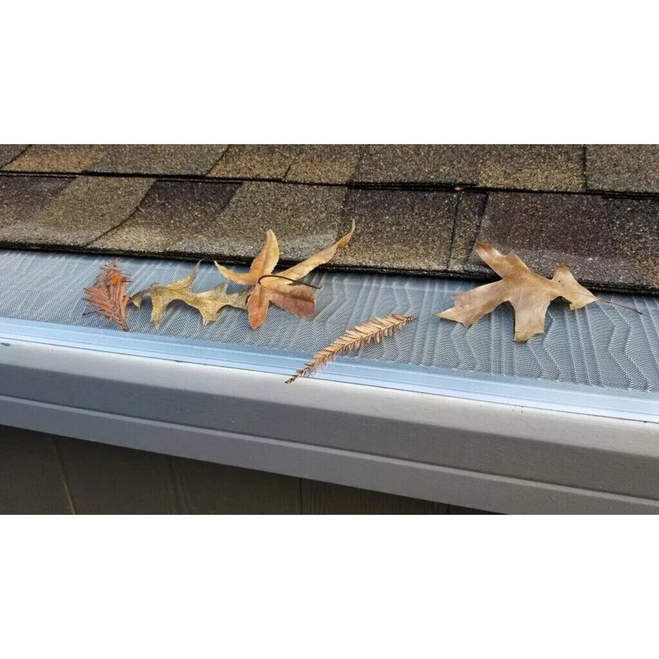 LeafBlaster Pro 12' Stainless Steel Mesh Gutter Guard 5" Wide (3) 4' Sections | eBay