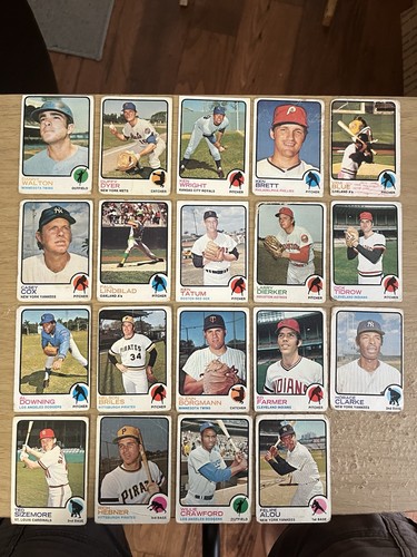 19 DIFF. 1973 TOPPS BB CARDS-BLUE,DIERKER,DOWNING,HEBNER,F ALOU | eBay