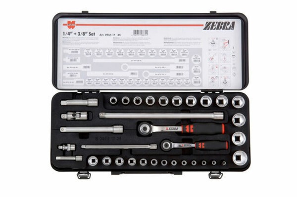 WURTH Zebra Mini 1/4 Inch Socket Wrench Assortment 23pcs Tool Set ...