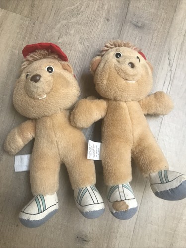 Vintage 1987 Alvin & The Chipmunks 7" Lot Of Two Plush Red Hat Twins ...