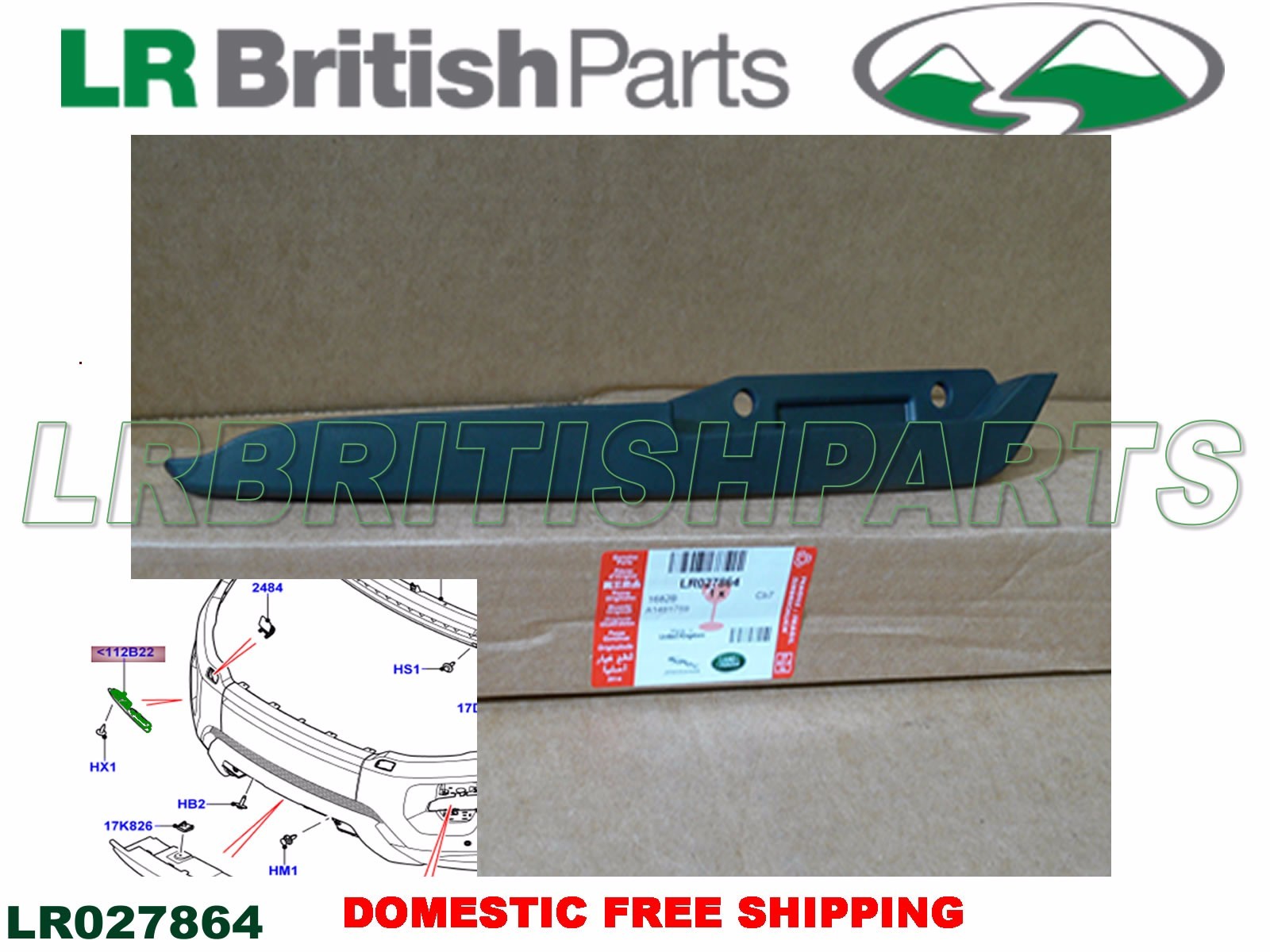 GENUINE LAND ROVER FRONT BUMPER DEFLECTOR RANGE ROVER EVOQUE NEW RH ...