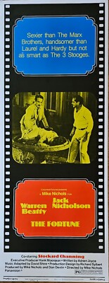 screwball... "THE FORTUNE" Insert 14X36, actual 1975 movie poster ...