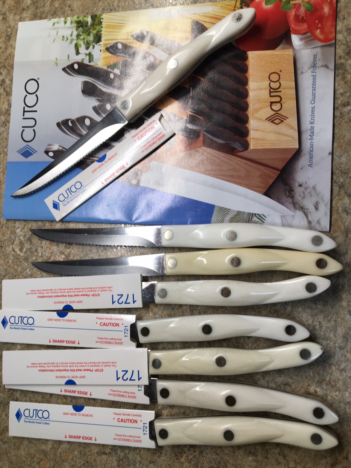 CUTCO 1721 Trimmer Knife Sharp! Factory Fresh! Pearl/white Choose Qty ...