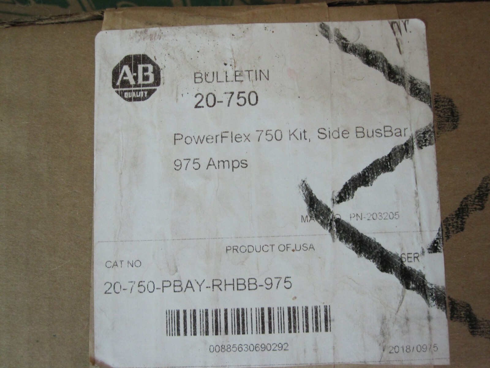 Allen-Bradley 20-750-PBAY-RHBB-975 PowerFlex 750 975Amp Side Busbar ...