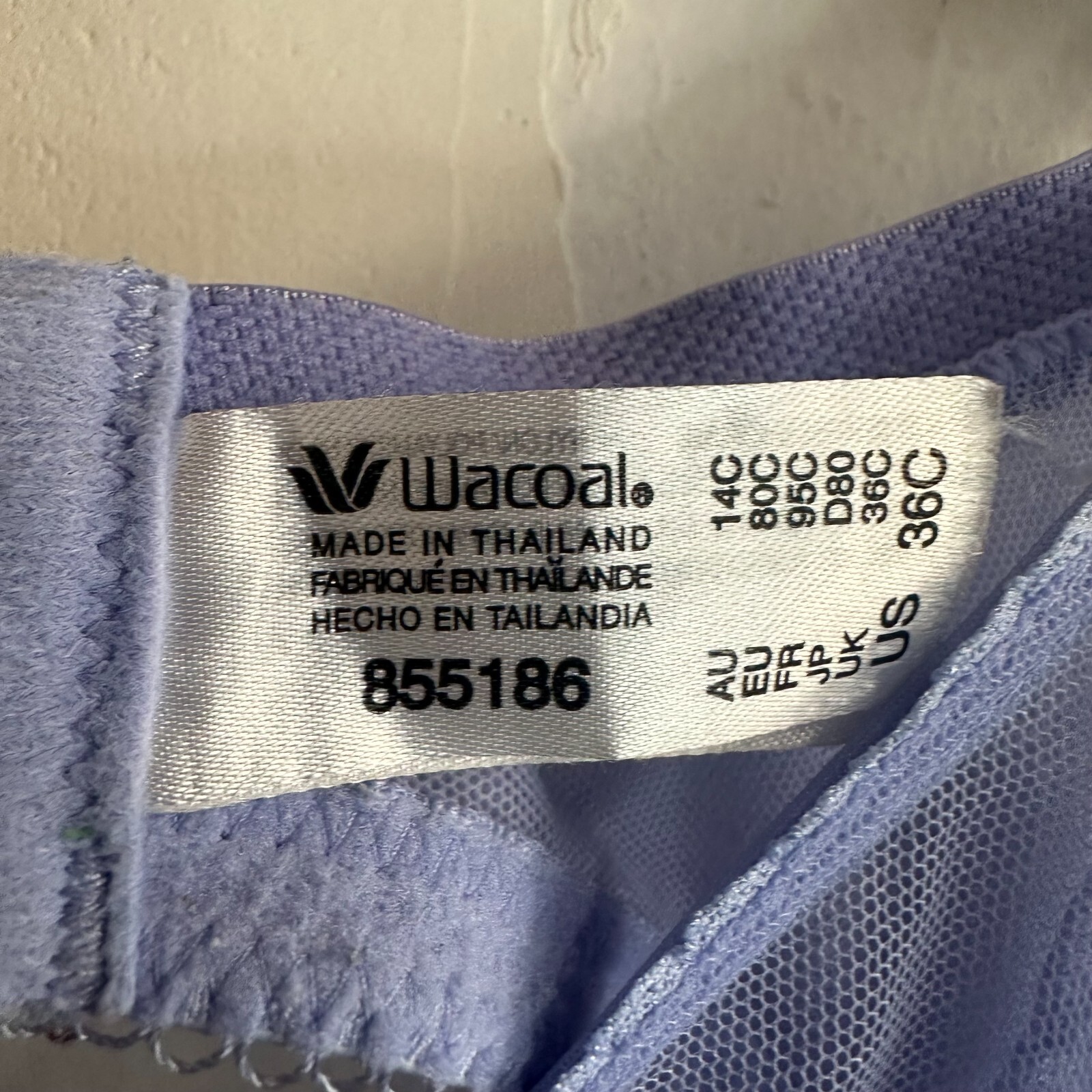 Wacoal Bra 36C Purple Retro Chic Full Figure Underwir… - Gem