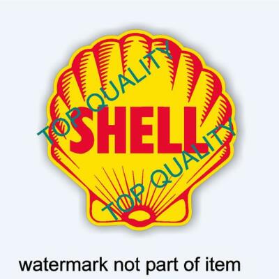 VINTAGE SHELL GASOLINE OIL Decal Sticker Vintage Retro Mancave Hot Rod ...