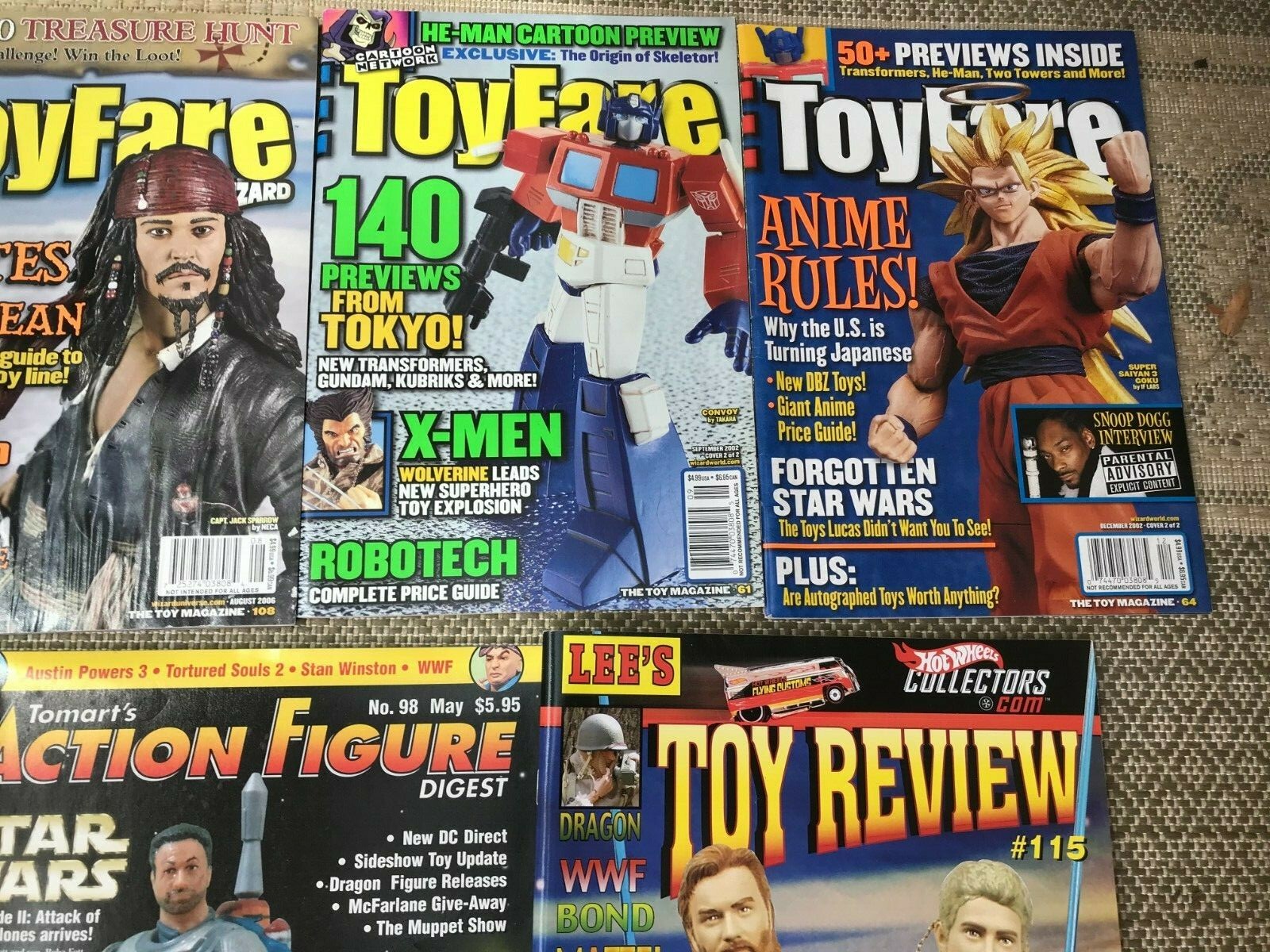 LOT OF 10 VINTAGE GAMING MAGS, ACTION FIGURE, TOY FARE & TOY REVIEW ...
