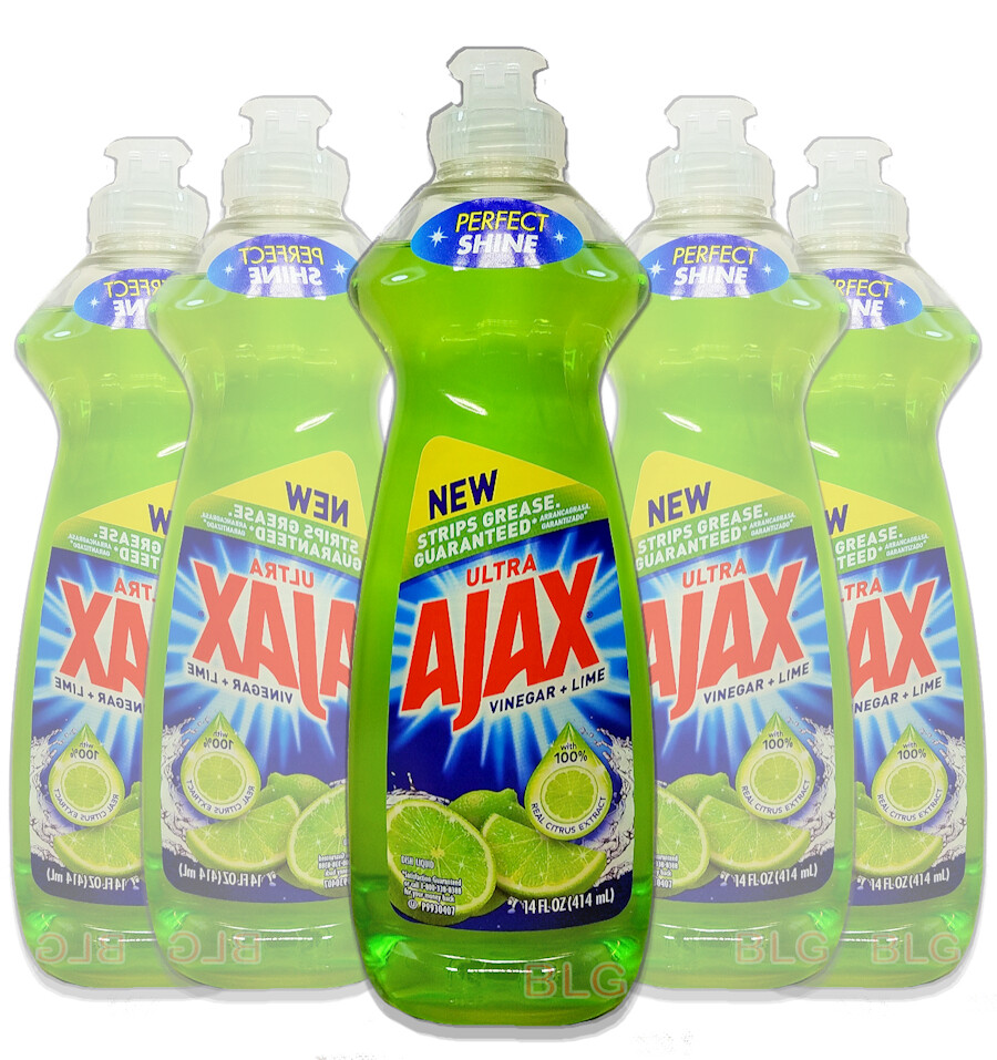 Ajax Vinegar Lime Ultra Dish Washing Detergent Liquid Soap 14oz ...