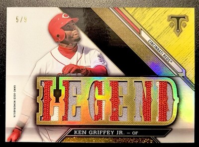 Ken Griffey Jr 2016 Topps Triple Threads Gold Legend Bat/Jersey Patch ...