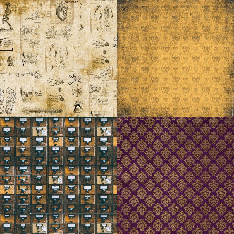 24Pcs 6'' Gothic Skeleton Castle Paper Pad Scrapbooking Journal Album ...