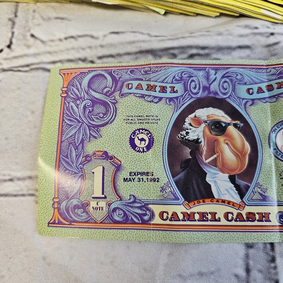 Huge Lot of Vintage Joe Camel Cash & C Notes - About 290 Pieces | eBay