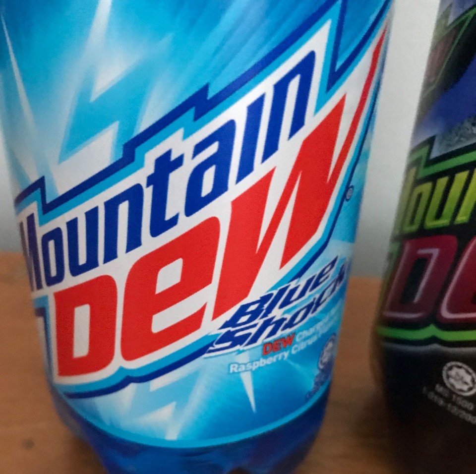 Mountain Dew Pitch Black & Blue Shock Malaysian Exclusives* Bottles New ...