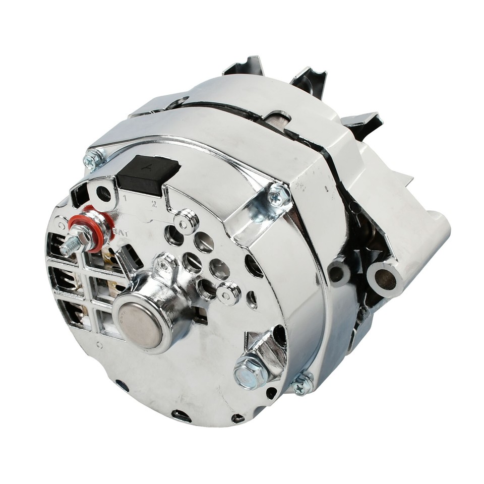 Chrome Aluminum 150 Amp 1 or 3 Wire Alternator 37293 For GM Chevy 10SI ...