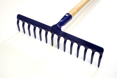 Heavy Duty Steel Rake Leaf Lawn Leaves Garden 33, 39, 44, 50 cm 115cm ...