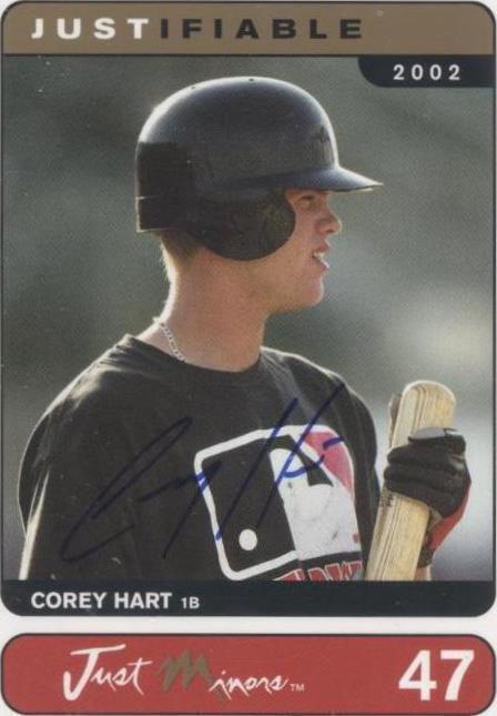 2002 Just Minors Justifiable - Corey Hart #47 Autographed /500 (AU, RC ...