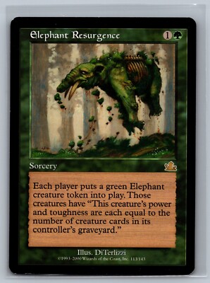 Magic The Gathering Prophecy Elephant Resurgence #113/143 MTG TCG CCG ...