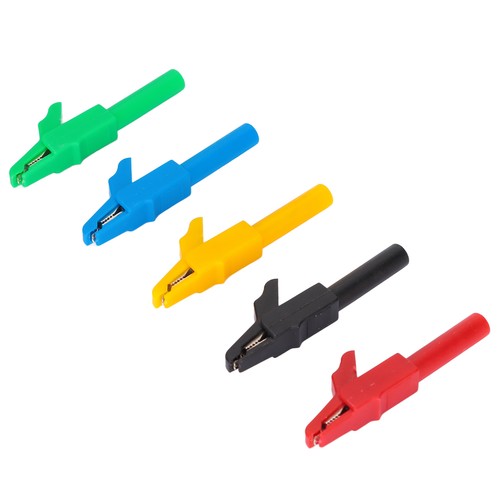 10pcs Heavy Duty Electrical Test Clamp Insulated Safety Clip With 4mm ...