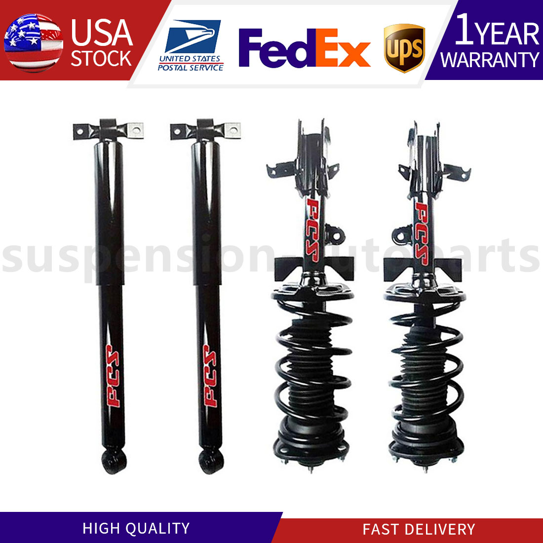 Front Driver Passenger Struts Shocks Rear Shocks For 2013-2017 Honda ...