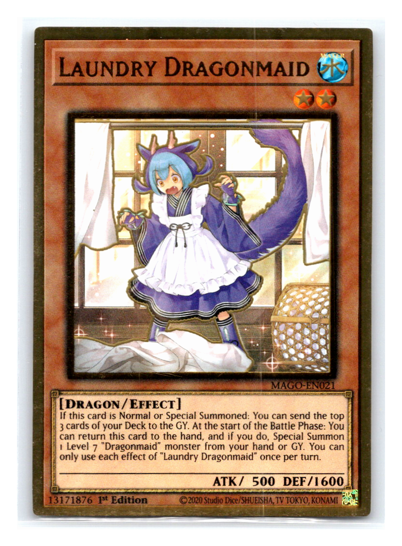 Laundry Dragonmaid - MAGO-EN021 - Premium Gold Rare - 1st Edition ...