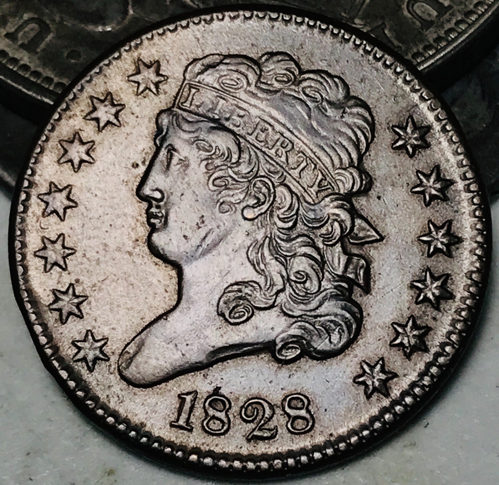 1828 Classic Head Half Cent 1/2C High Grade Choice US Copper Coin ...