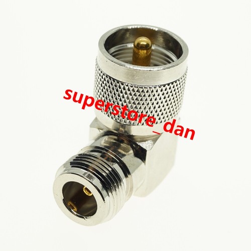 UHF PL-259 Male to N Female Connector RF HAM Radio Right Angle Adapter ...