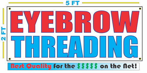 EYEBROW THREADING Banner Sign NEW Larger Size Best Quality for the ...