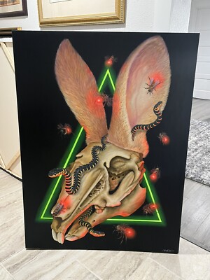 Rudy Leon Original Painting on Canvas 36" X 48" “Love Triangle” Acrylic ...