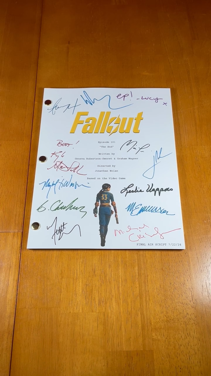 Fallout Pilot Script Signed- Autograph Reprints- Fallout TV Show | eBay
