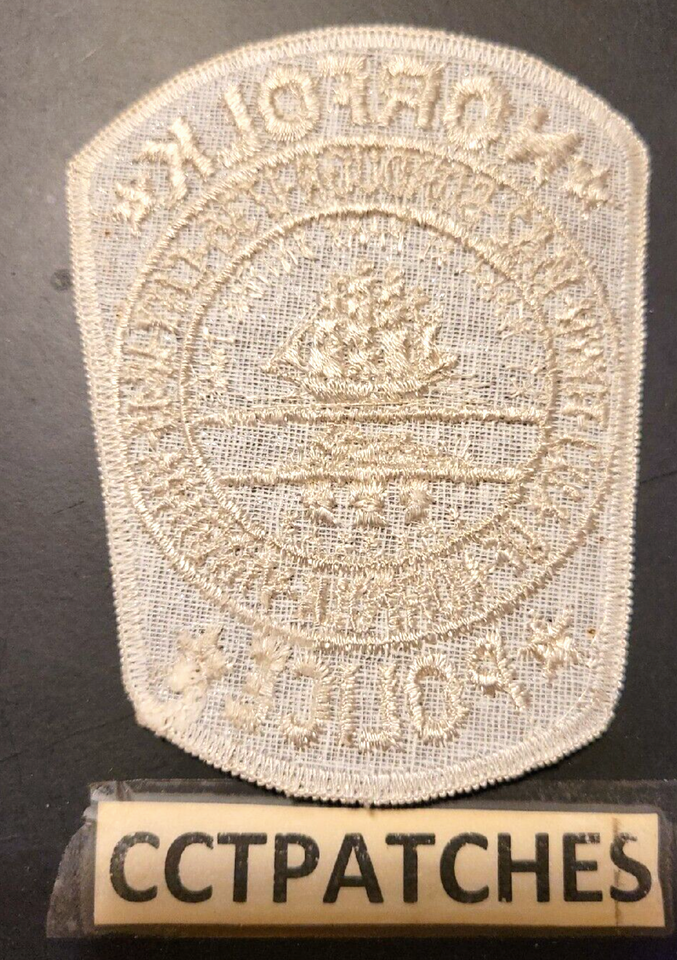 NORFOLK, VIRGINIA POLICE (GRAY/WHITE) SHOULDER PATCH VA | eBay