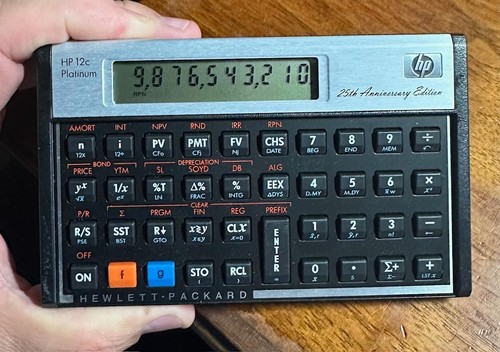 HP 12c Platinum 25th Anniversary Edition Financial Calculator 1981-2006 ...