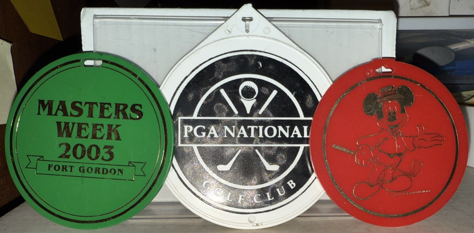 Vintage Golf Luggage Tag Lot (12), Disney, Masters, PGA, Bermuda ...
