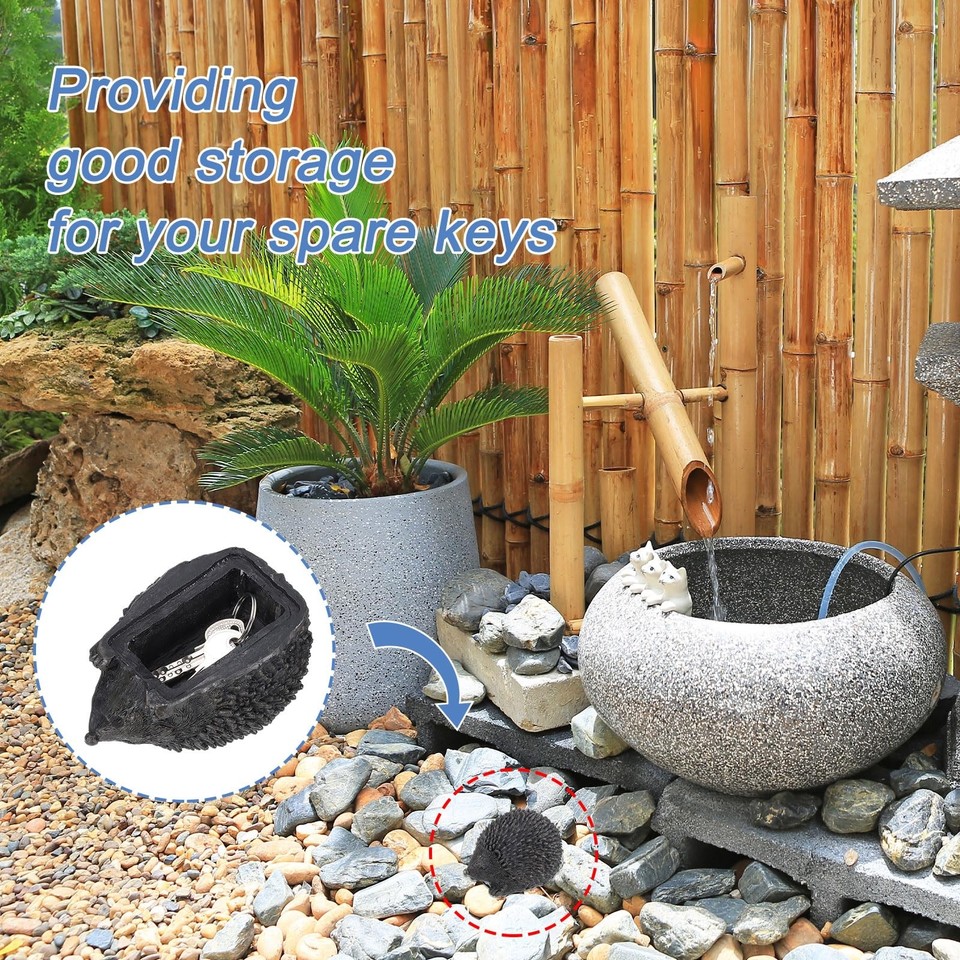 sourcing map Hide A Key Outside, Faux Hedgehogs Hide A Spare Key ...